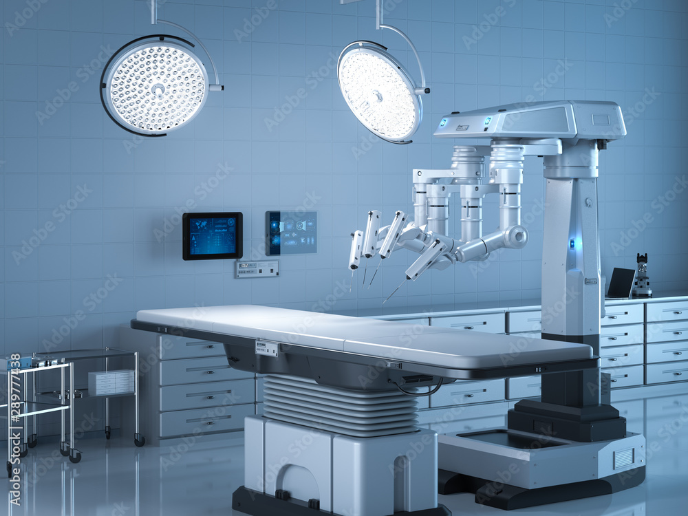 surgery room with robotic surgery Stock Photo | Adobe Stock
