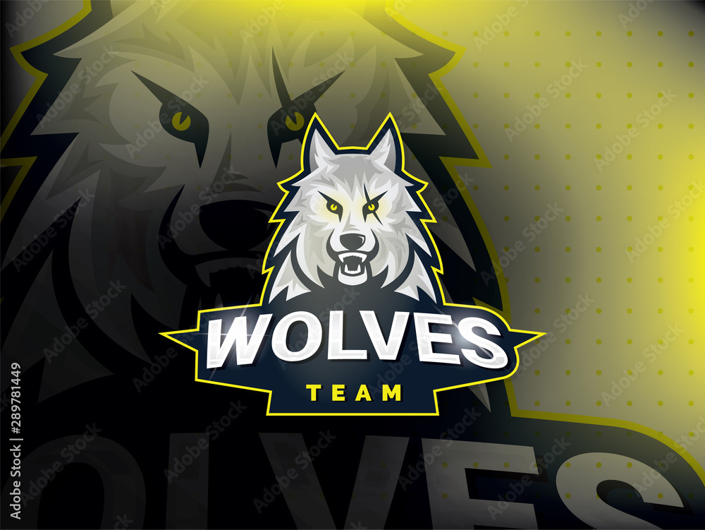 Wolf head vector logo concept. Professional wolf logo for a sport team ...