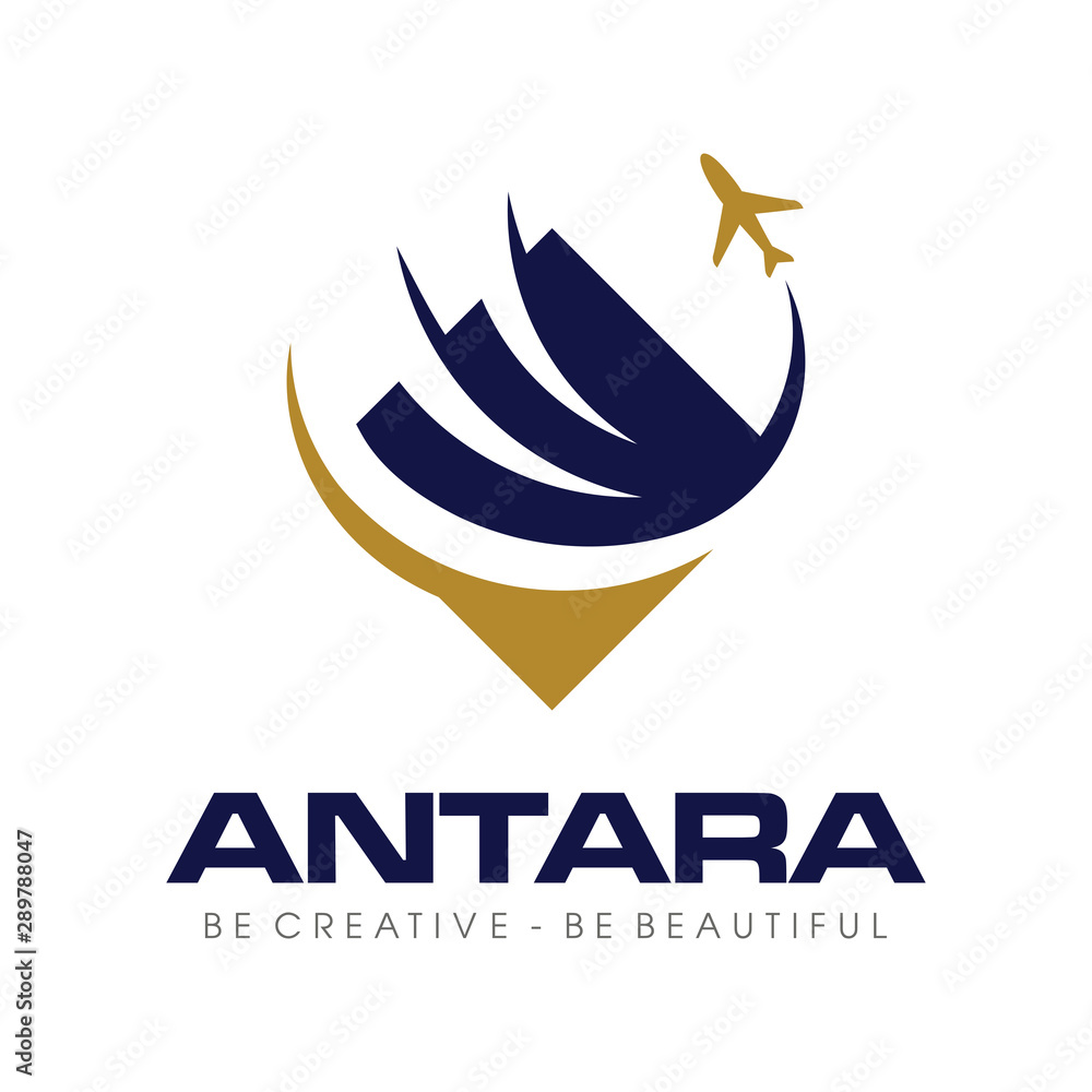 Travel, Airplane, Airline, Aero Logo Vector Stock Vector | Adobe Stock