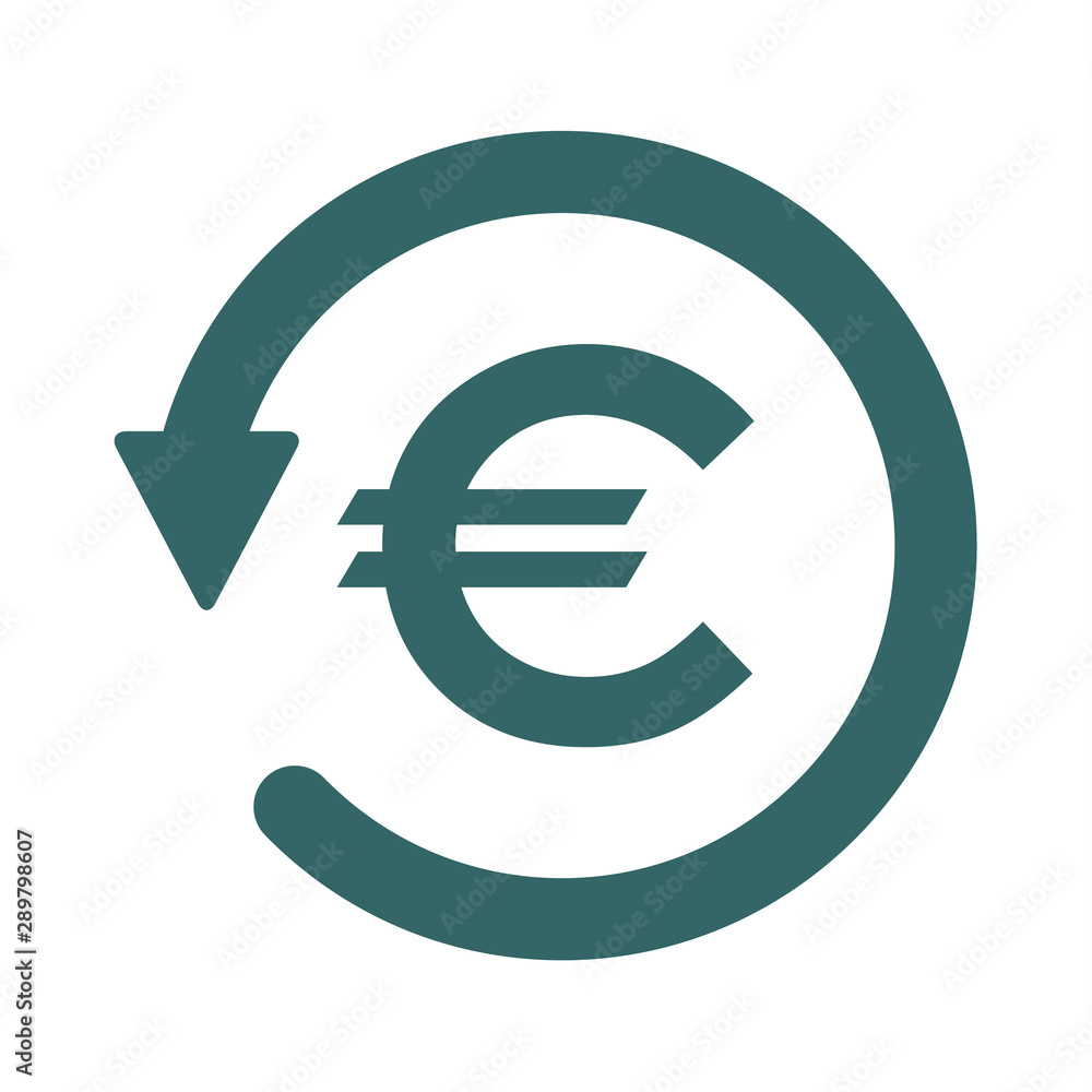 Chargeback icon symbol, return money isolated on white background Stock ...