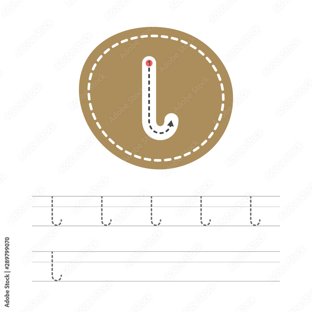 Learning to write a small letter - L. A practical sheet from a set of ...