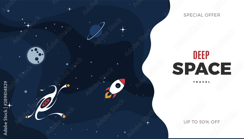 Space exploration modern background design with a Galaxy, Astronaut ...