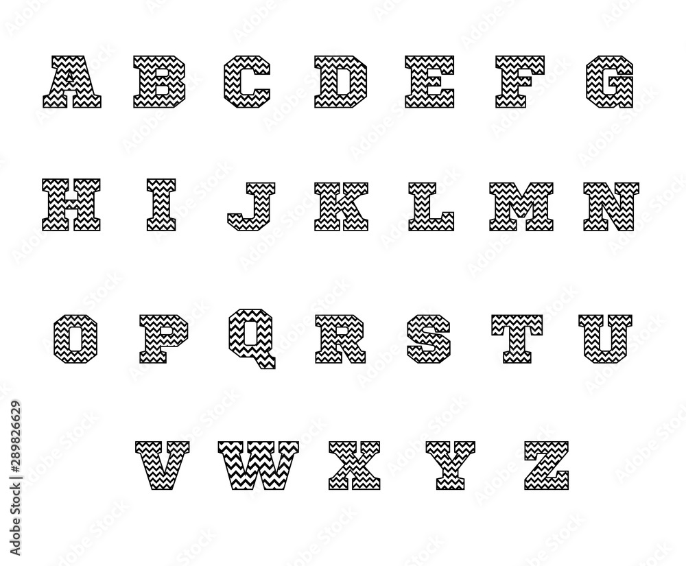 chevron font icon on white background. flat style. chevron alphabet ...