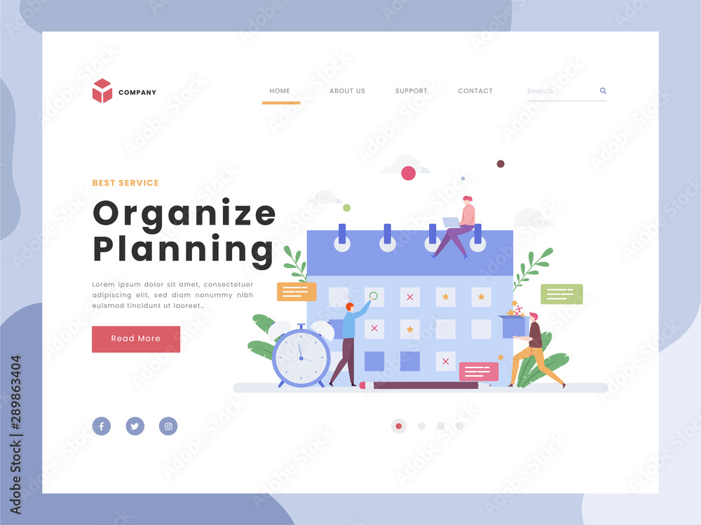 Vector Illustration idea concept for landing page template,Planning and ...