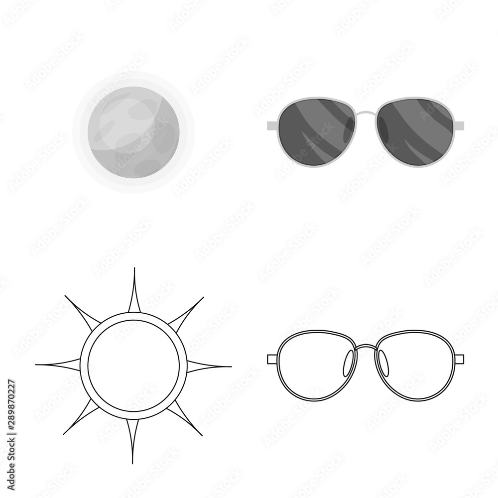 Vector design of weather and climate symbol. Set of weather and cloud ...