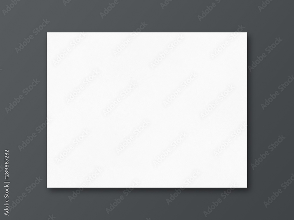 Blank letter paper with soft shadows. Empty white paper sheet mockup ...