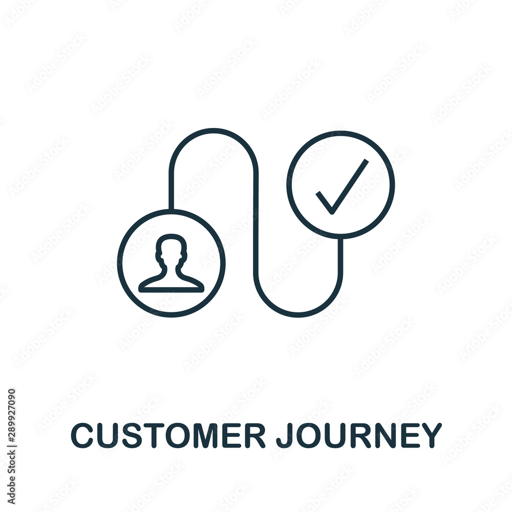 Customer Journey outline icon. Thin line concept element from crm icons ...