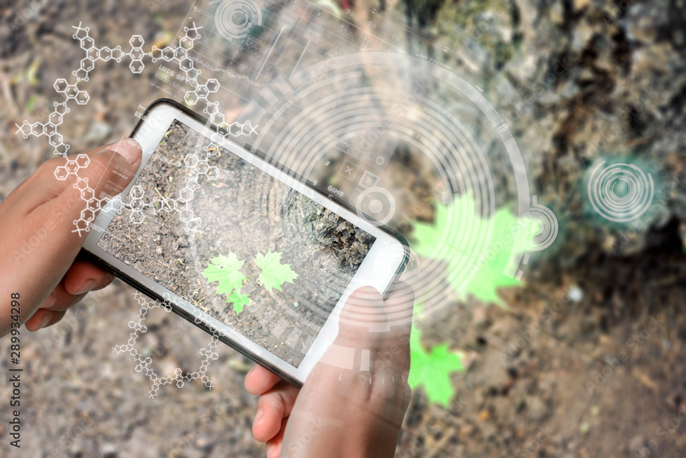 Augmented Reality device using smart technology Stock Photo | Adobe Stock