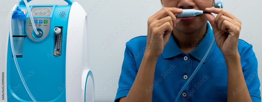 Medical Device Individual Blue White portable oxygen cylinder to put ...