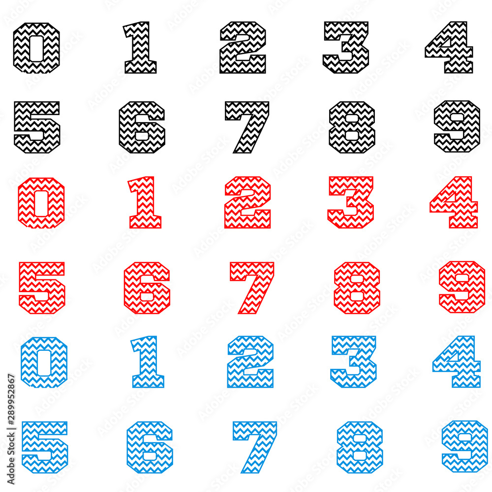 chevron numbers icon on white background. flat style. chevron numbers ...