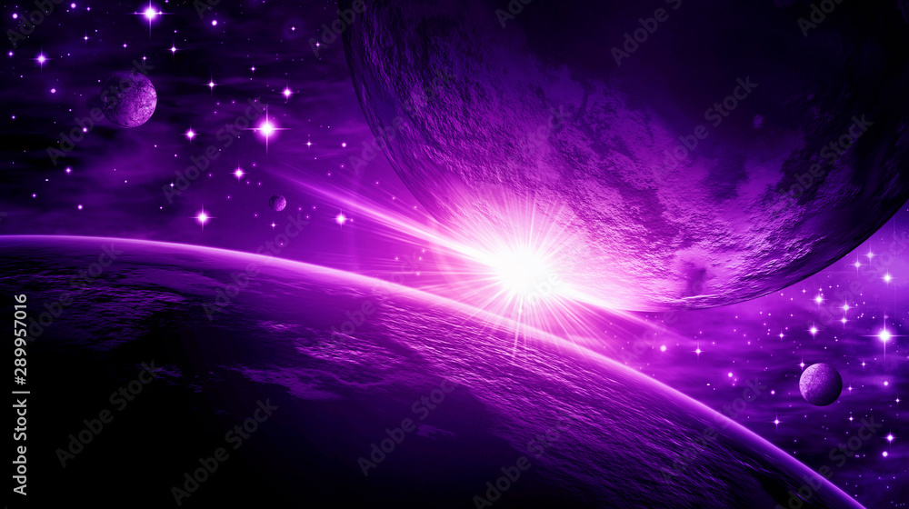 Space, universe, space, planets, glitter stars, clusters of stars ...