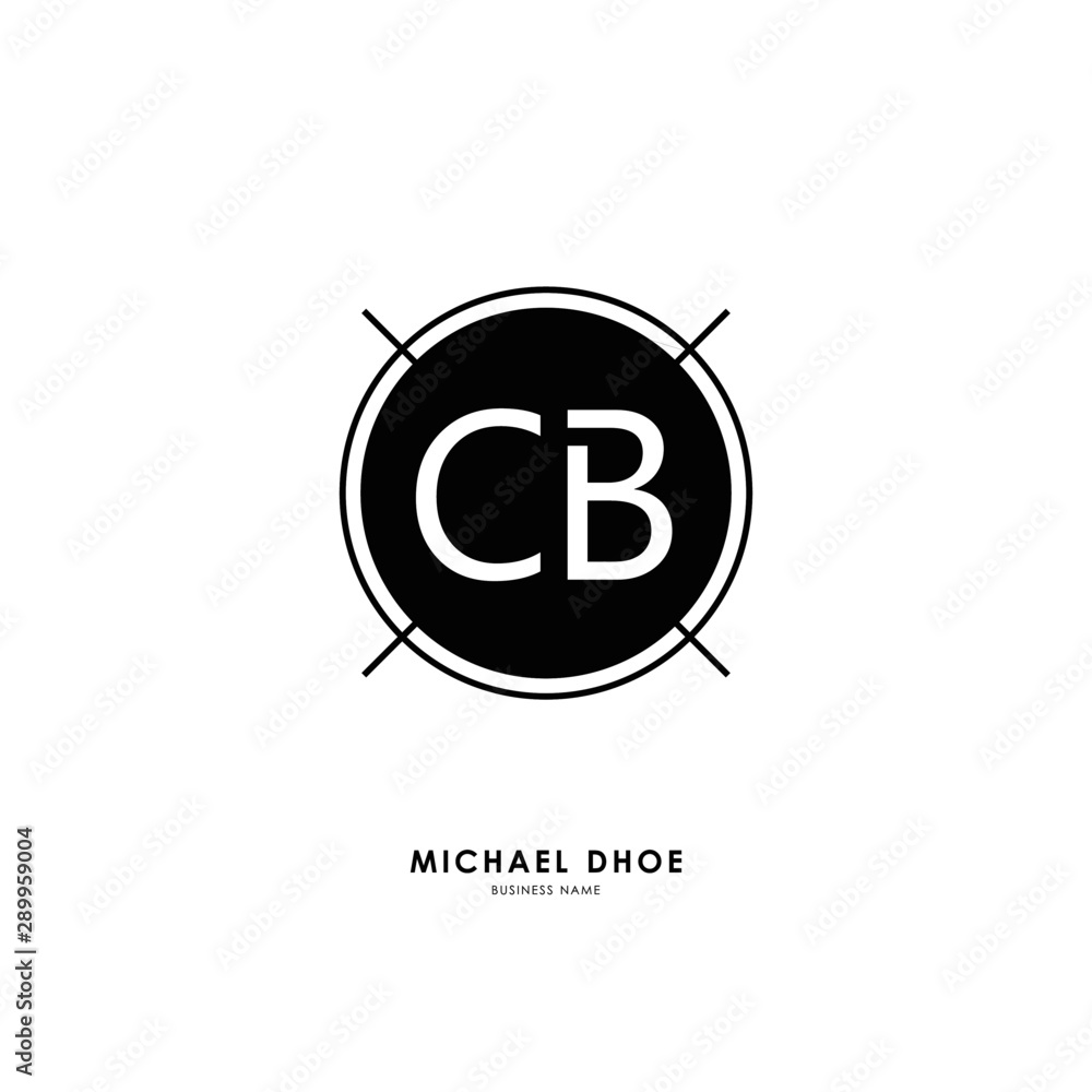 C B CB Initial logo letter with minimalist concept. Vector with ...