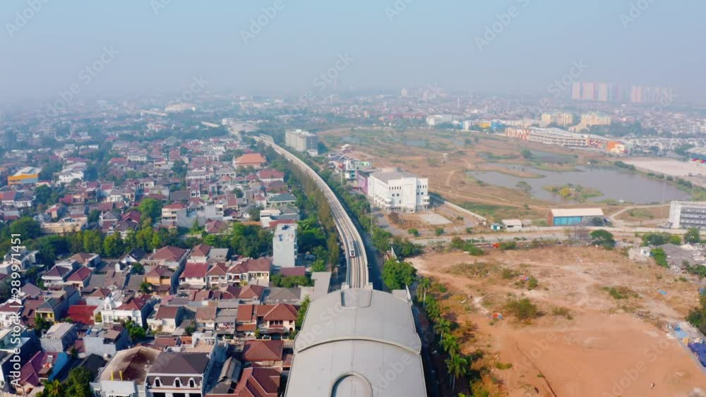 Vidéo Stock JAKARTA, Indonesia - September 10, 2019: Aerial view of ...