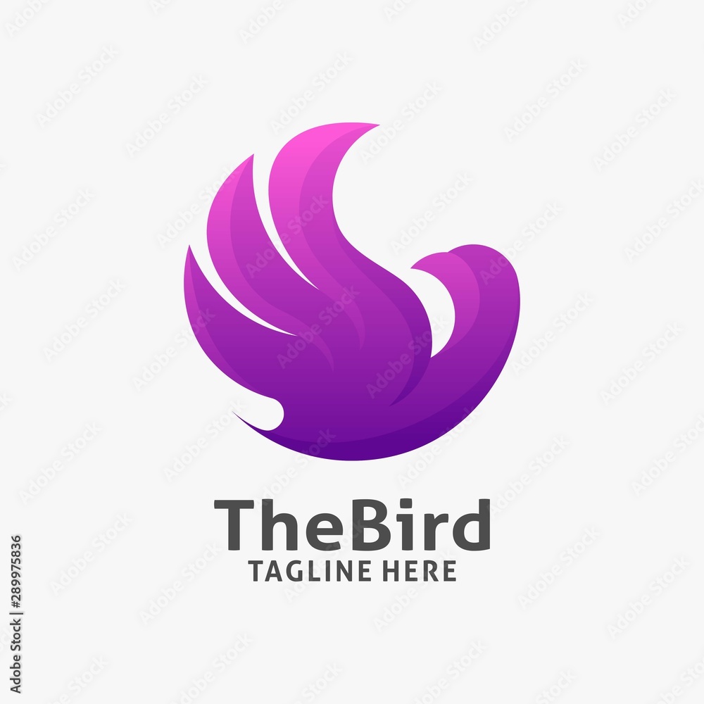 Bird logo design in circle concept Stock Vector | Adobe Stock