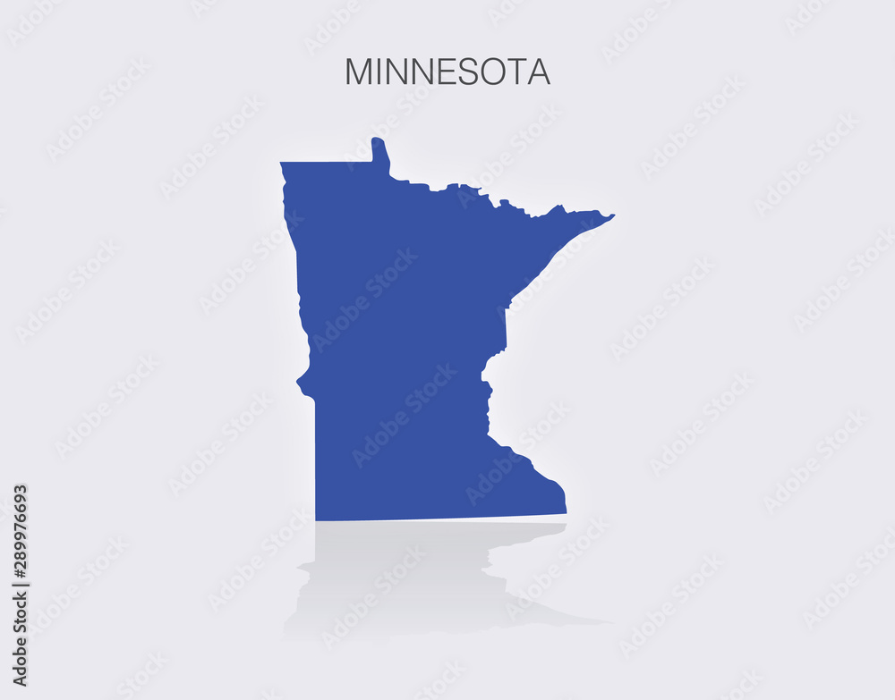State of Minnesota Map in the United States of America Stock Vector ...