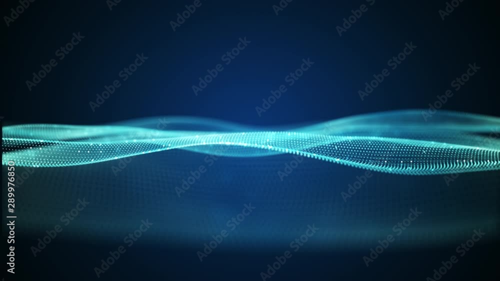 Technology digital wave background and big data concept.Beautiful ...
