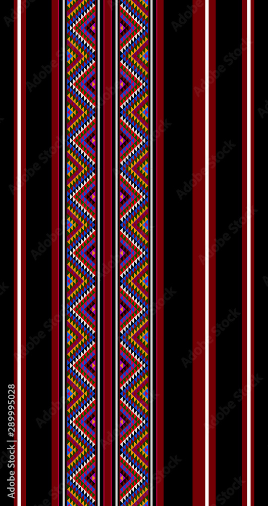 Traditional Sadu Style Hand Weaving Arabian Patterns Illustration Stock ...