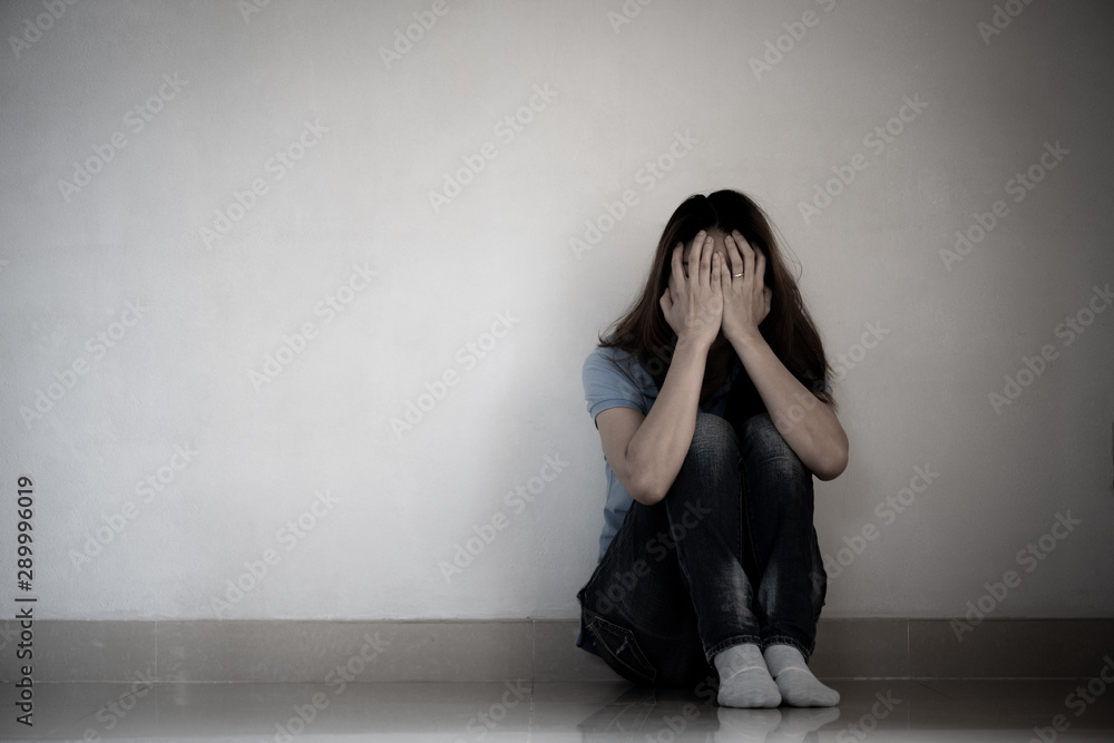 Girl Crying Alone In Corner
