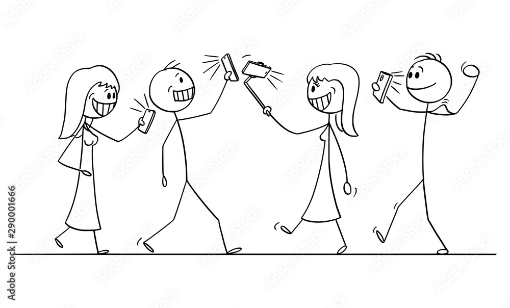 Stockvector Vector cartoon stick figure drawing conceptual illustration ...