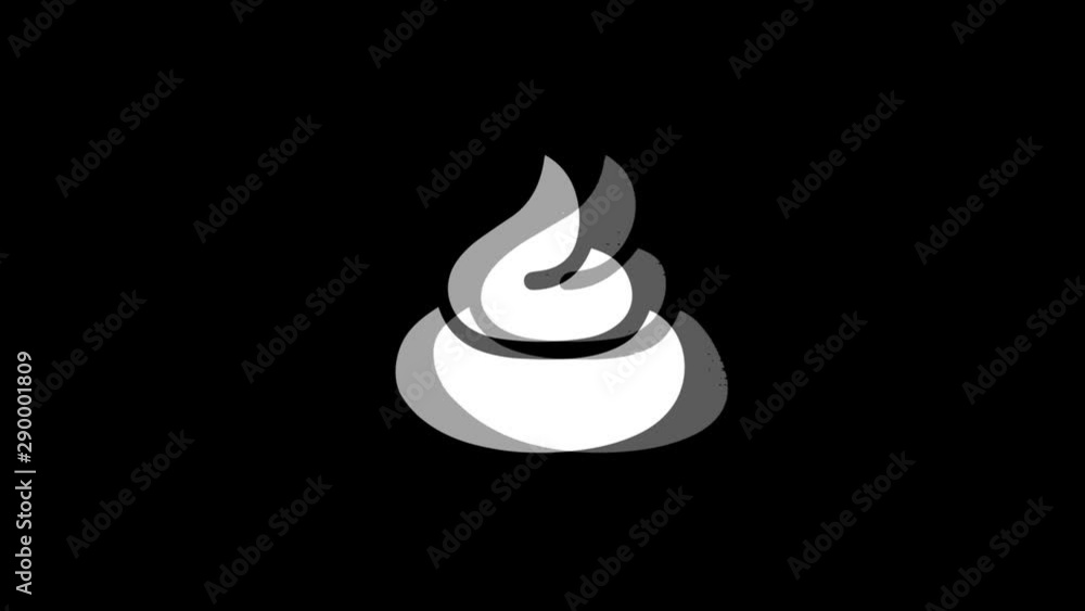 Crap, emoji, face, poo, poop Icon Old Vintage Twitched Bad Signal ...