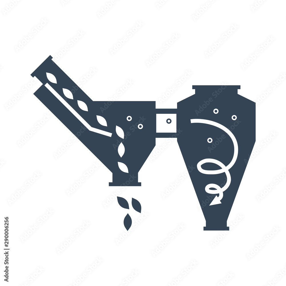 black icon grain and seed cleaning machine Stock Vector | Adobe Stock