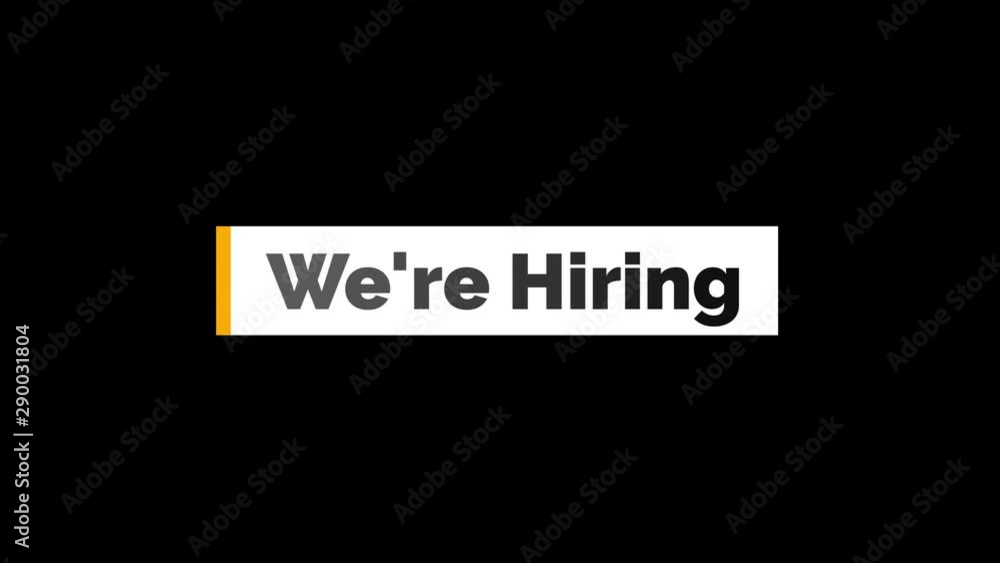 Vidéo Stock We're Hiring Text Animation in Full HD. We're Hiring Motion ...