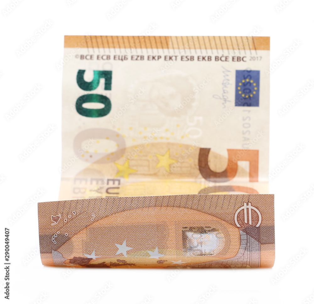 50 euro bill isolated with background Stock Photo | Adobe Stock