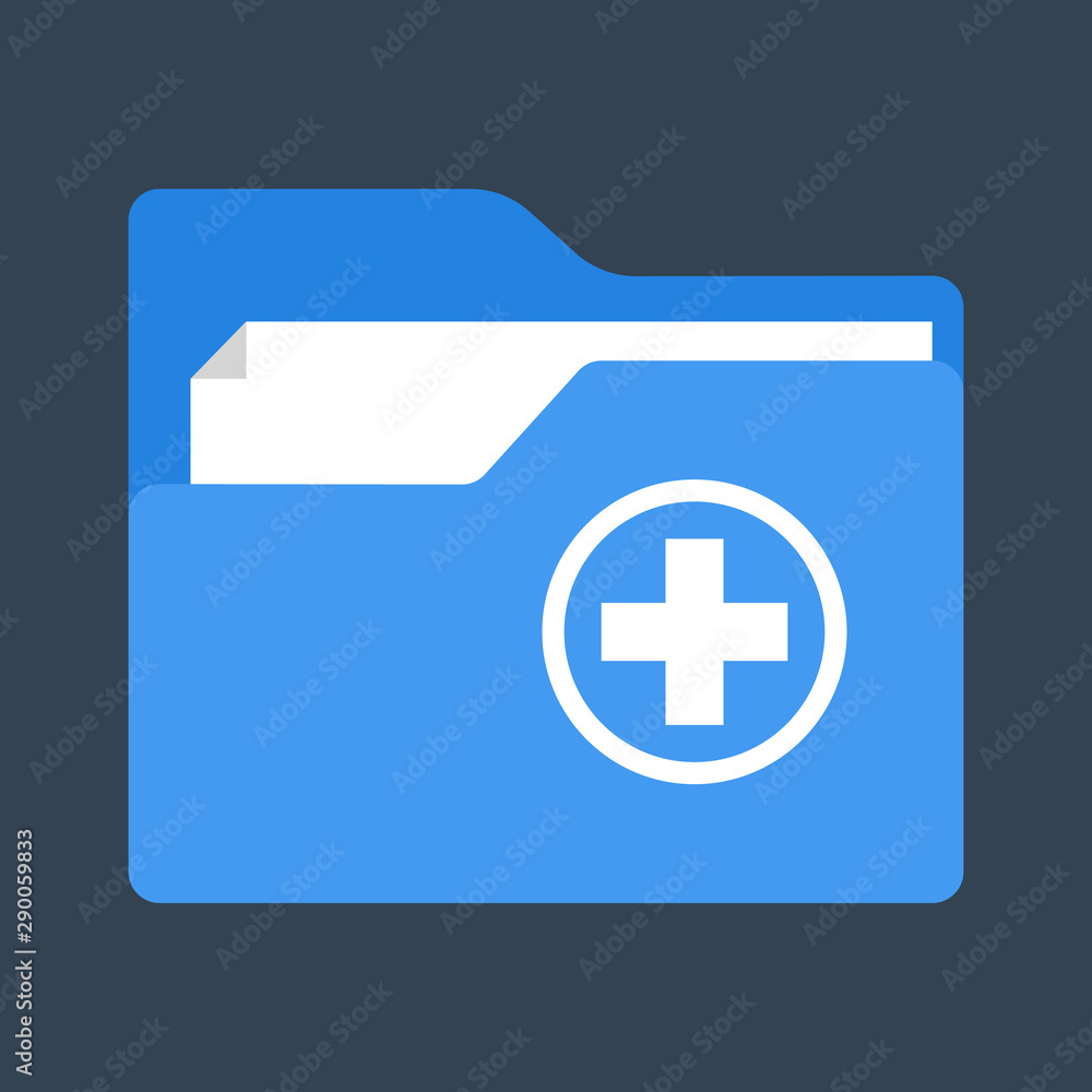 Medical folder icon Stock Vector | Adobe Stock