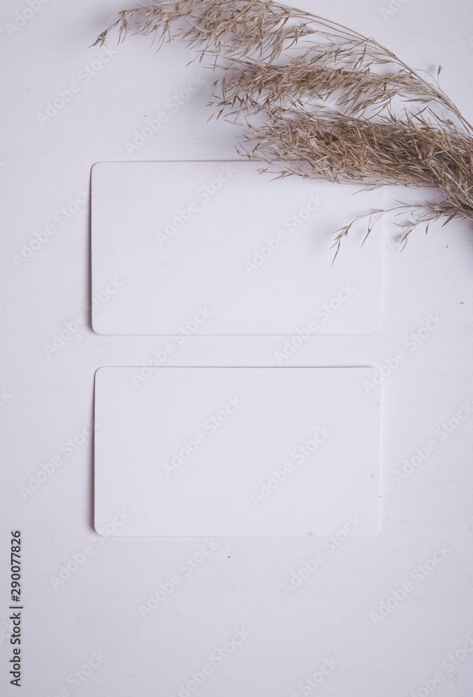 Mockup of business card with spikes.Photo of business cards. Template ...
