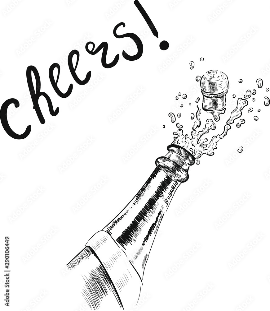 cheers vector isolated illustration on white background. Concept for ...
