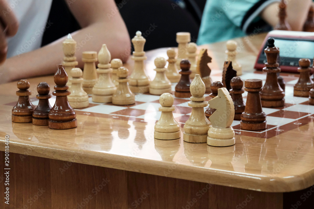 Chess, Board game. The game concept. Developing the abilities of using ...
