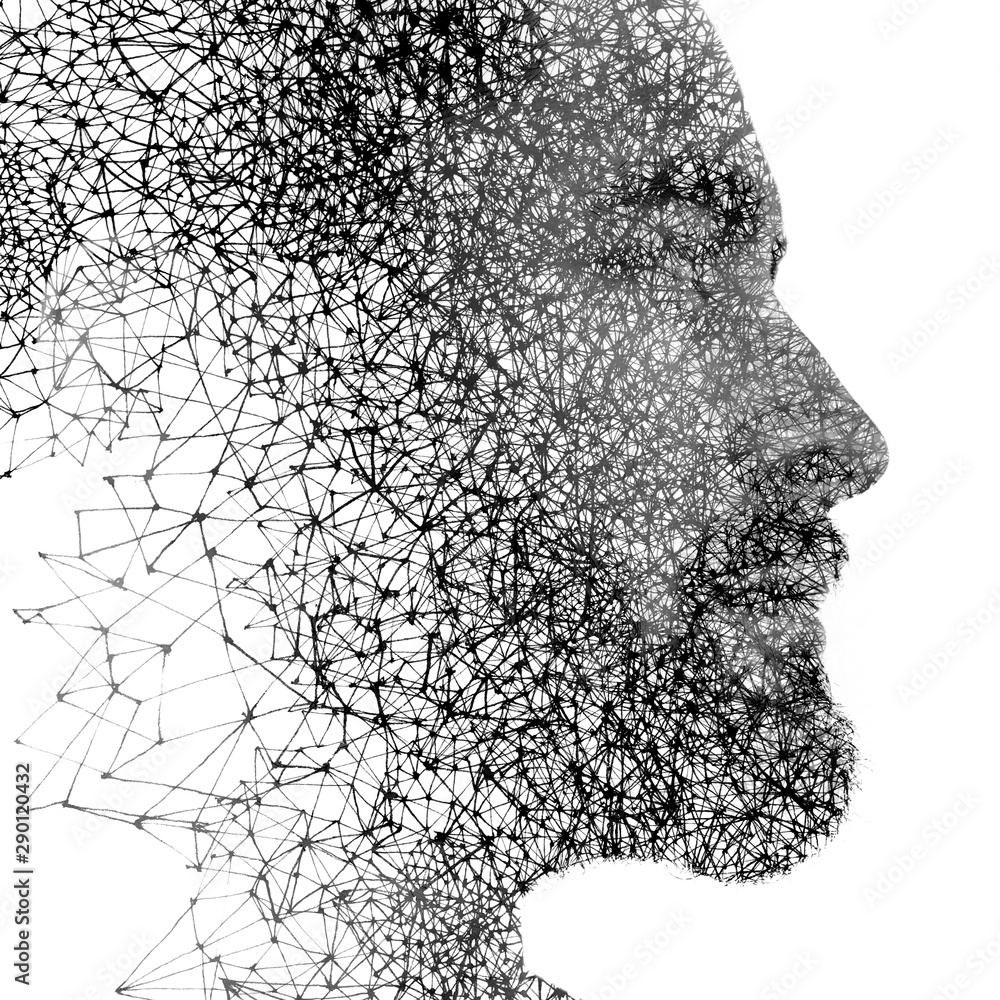 Paintography Double Exposure Portrait Of A Handsome Man Combined With paintography-double-exposure-portrait-of-a-handsome-man-combined-with