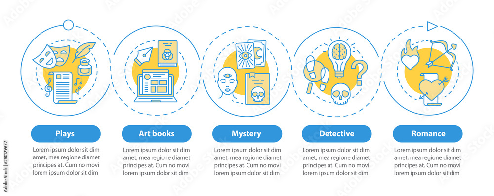 Books catalogue vector infographic template. Business presentation ...
