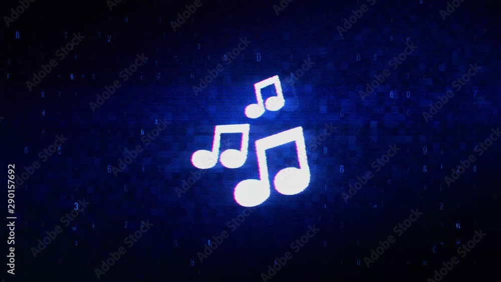 Music Song Chords Symbol Abstract Digital Pixel Noise Glitch Error ...
