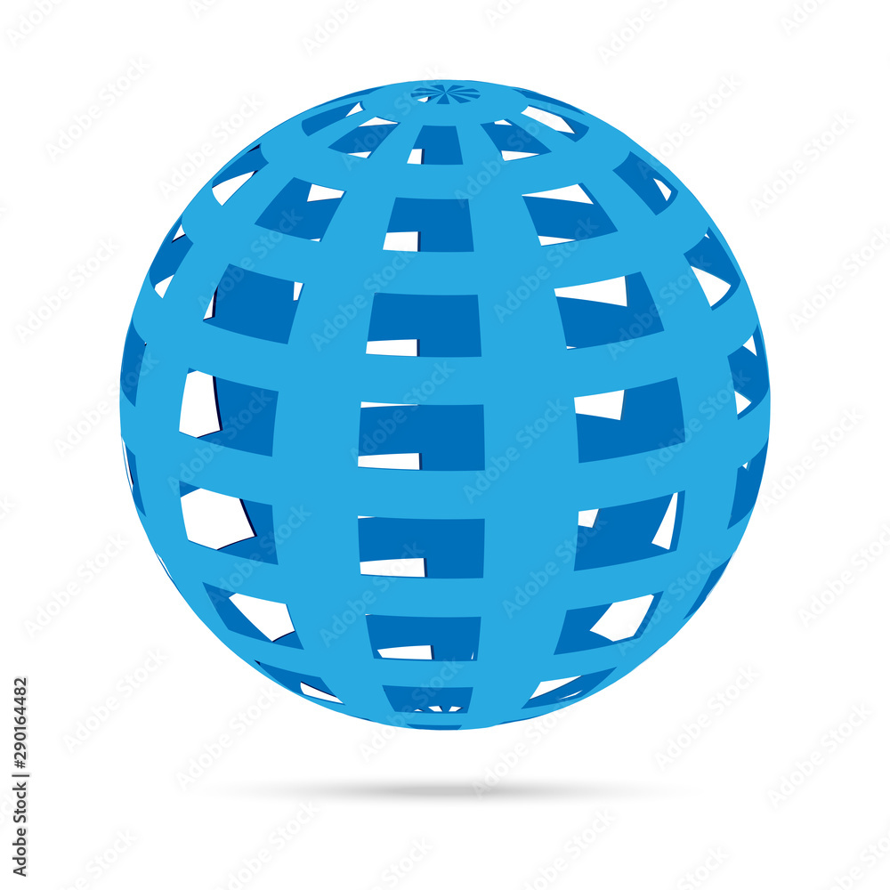 Globe Logo - Isolated On White Background - Vector. Abstract Globe ...