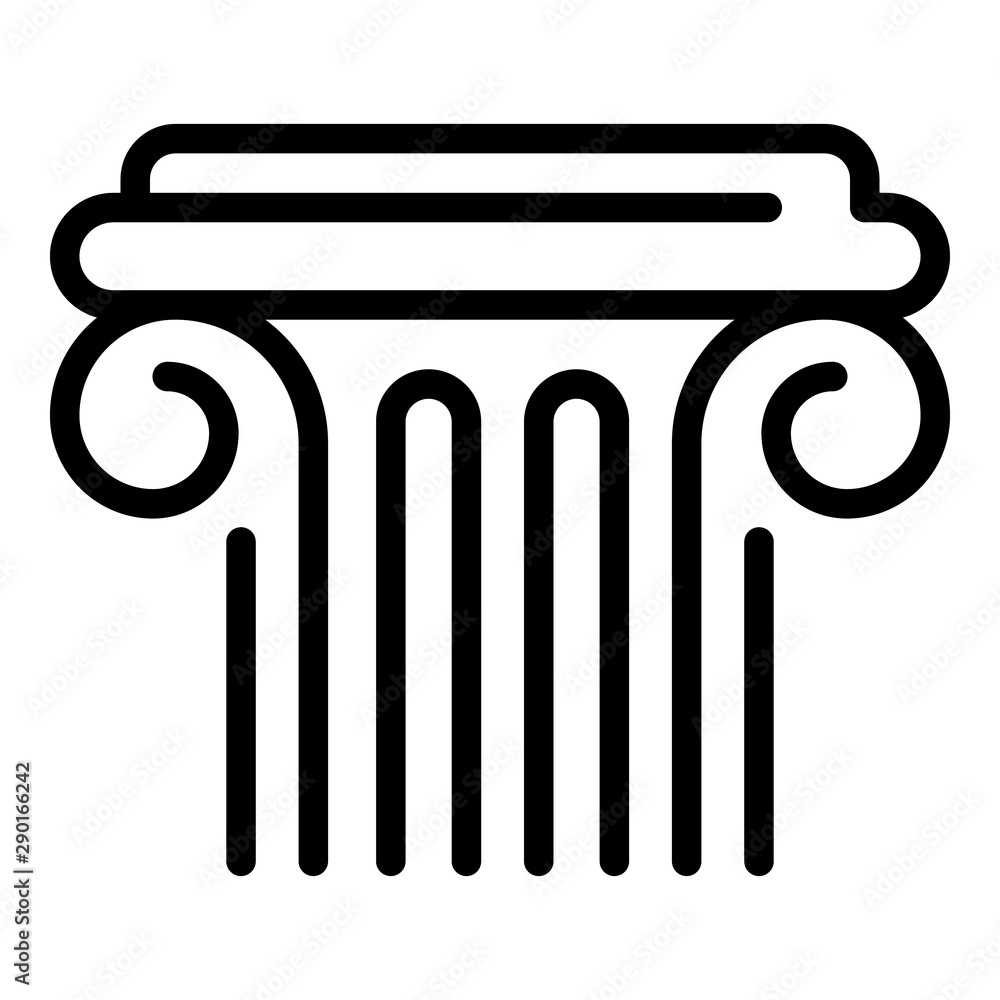 Ancient greek column icon. Outline ancient greek column vector icon for ...