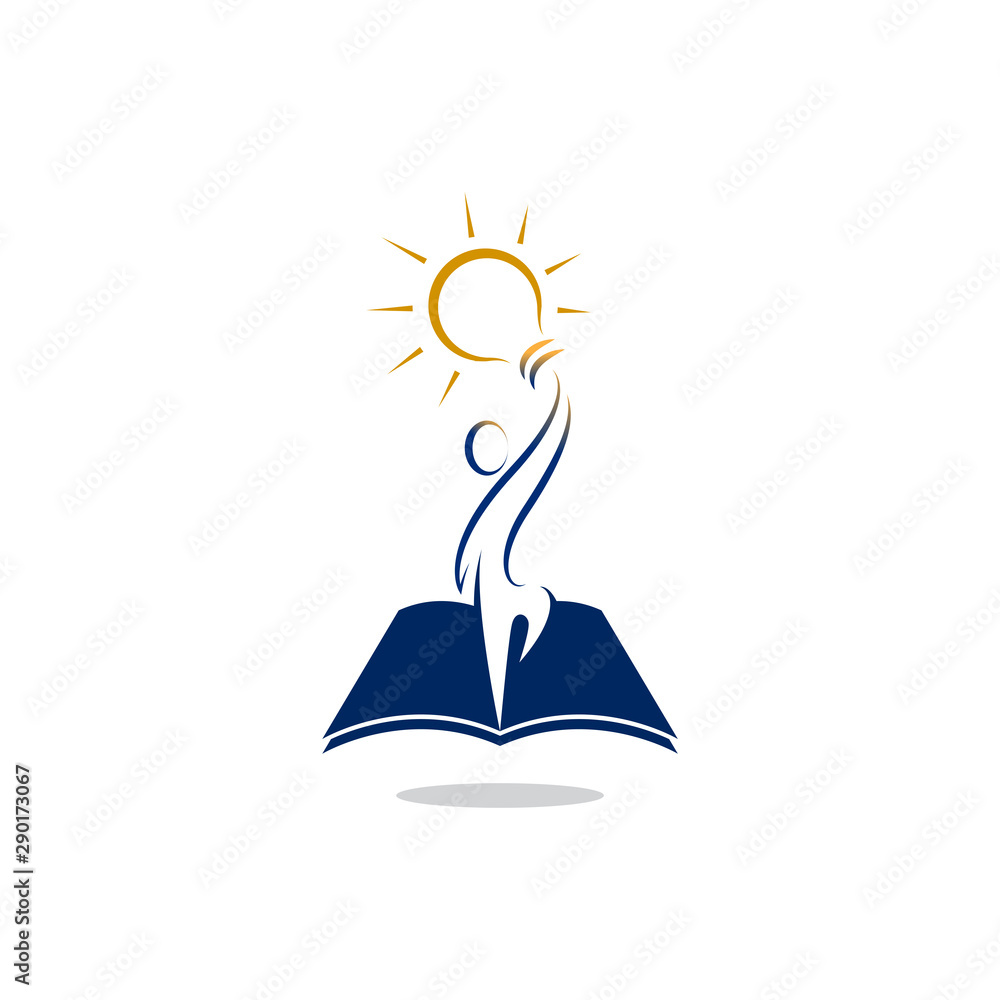 success and smart with books logo vector icon ilustration Stock Vector ...