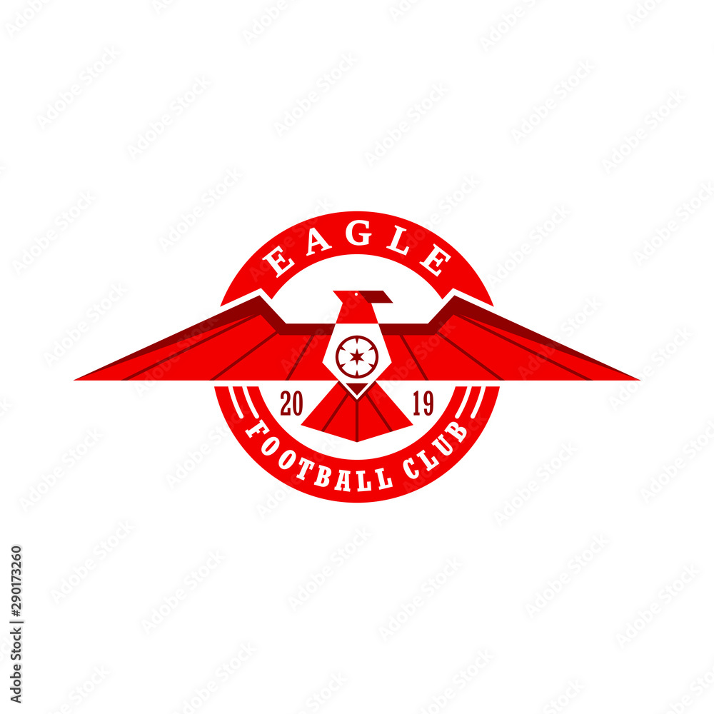 red eagle football logo. phoenix ball logo Stock Vector | Adobe Stock