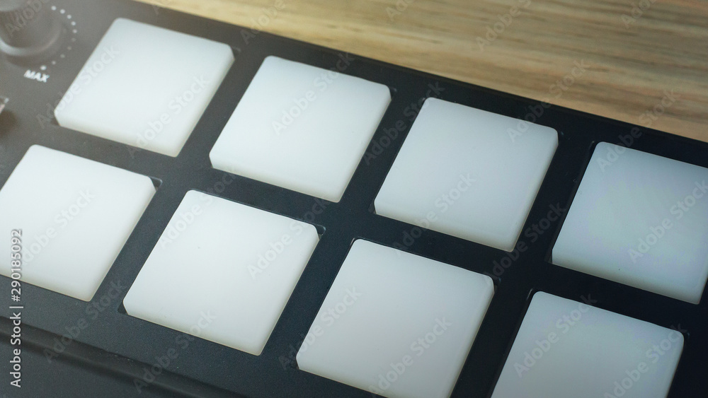 midi controller Sound Synthesizers device for music EDM producer. Stock ...