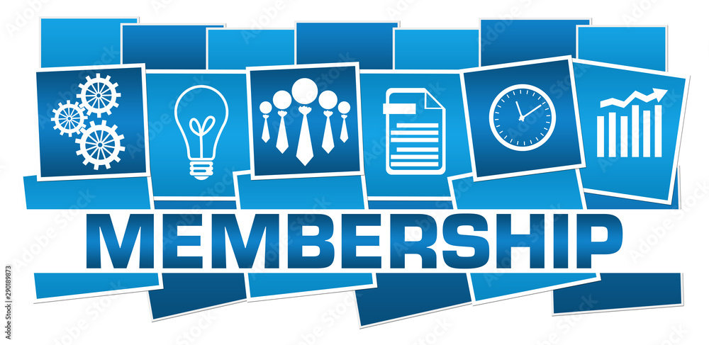 Membership Business Symbols Blue Horizontal Stripes Stock Illustration ...