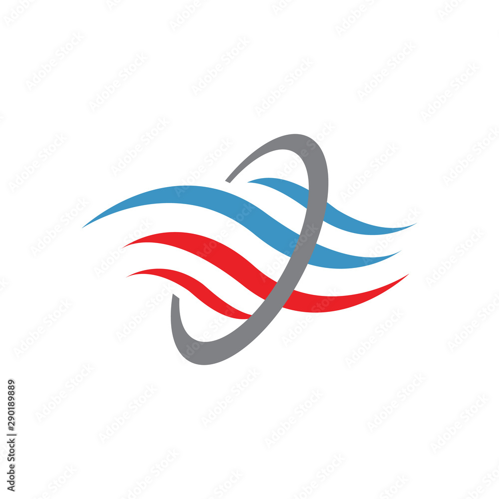 abstract heating and cooling hvac logo design vector business company ...
