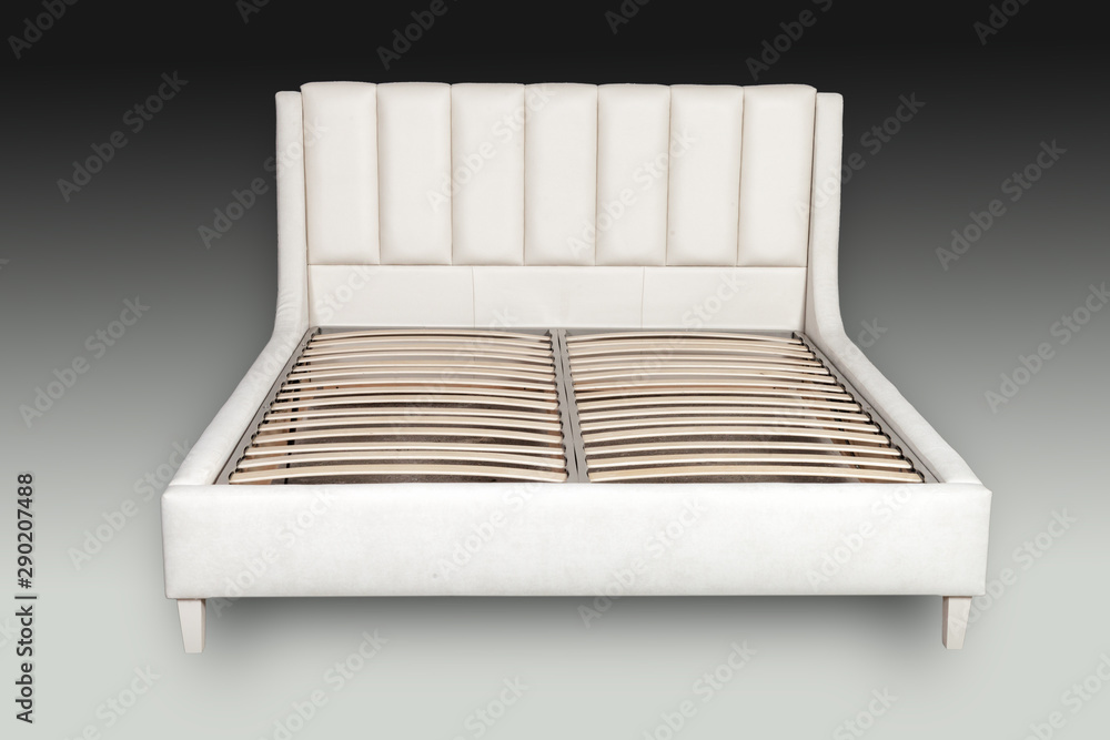 Double bed with soft back and base. Comfortable bedroom furniture ...