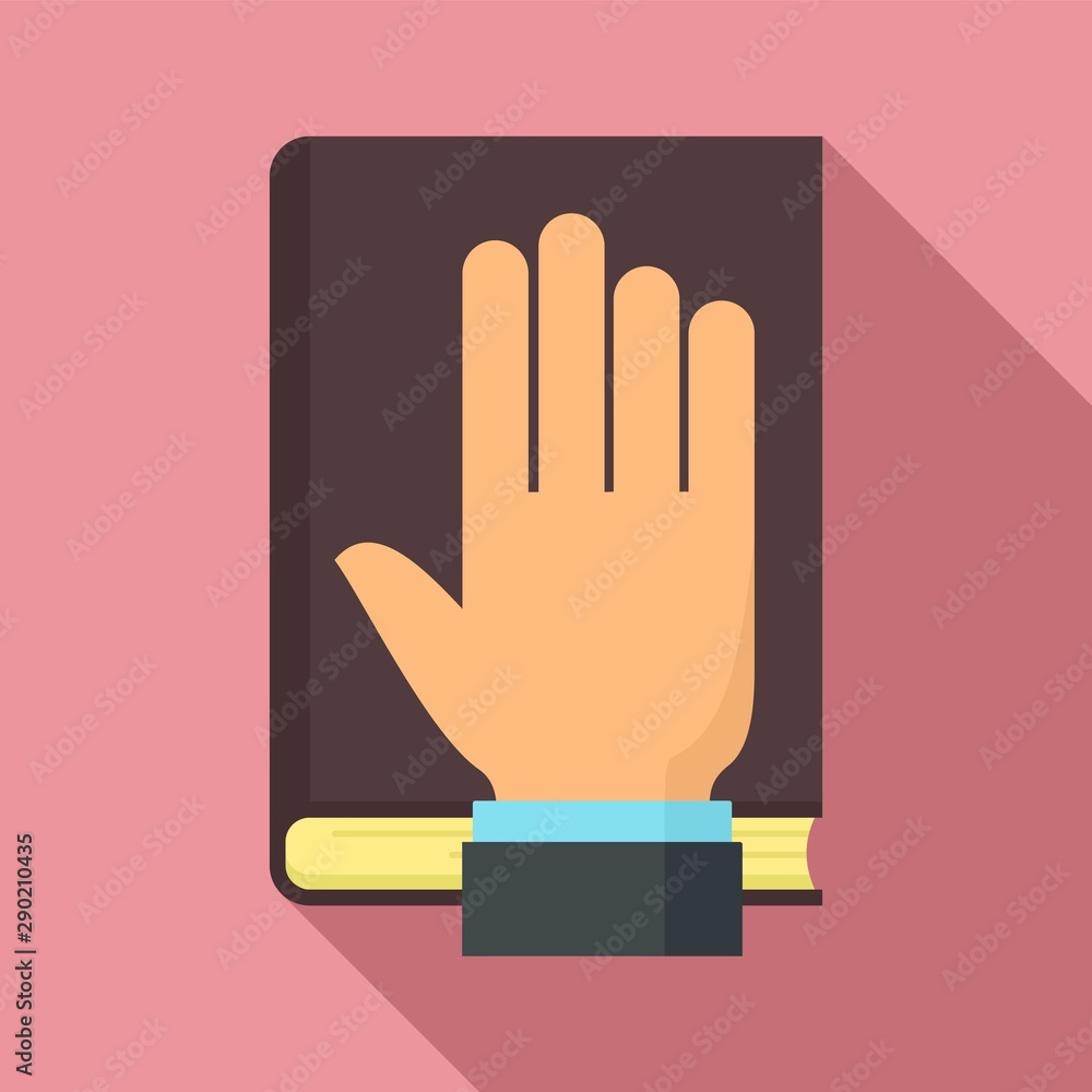 Lawyer oath icon. Flat illustration of lawyer oath vector icon for web ...