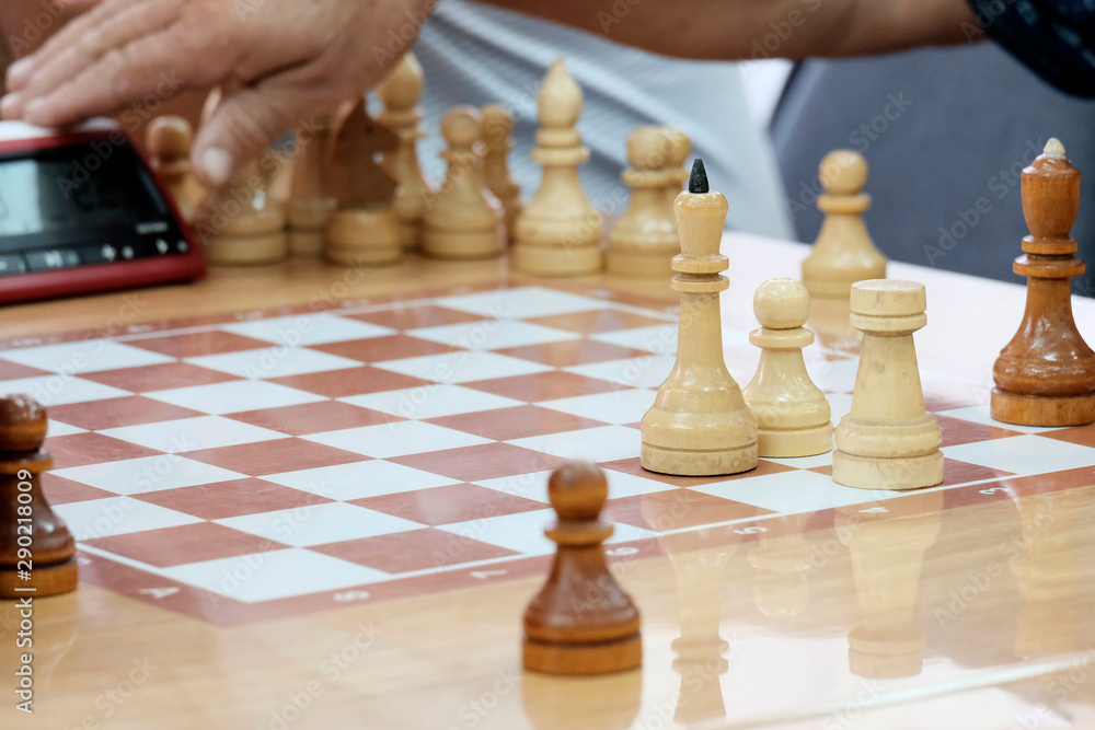 Chess, Board game. The game concept. Developing the abilities of using ...