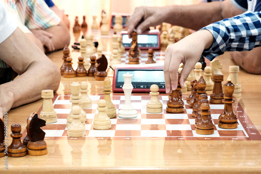 Chess, Board game. The game concept. Developing the abilities of using ...