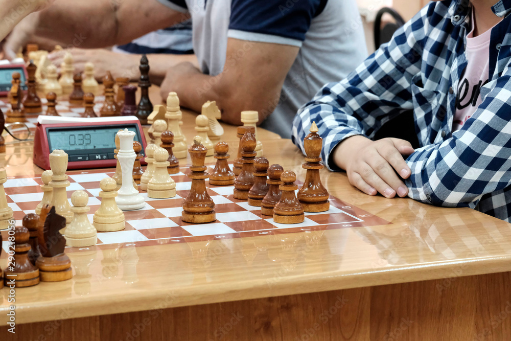 Chess, Board game. The game concept. Developing the abilities of using ...