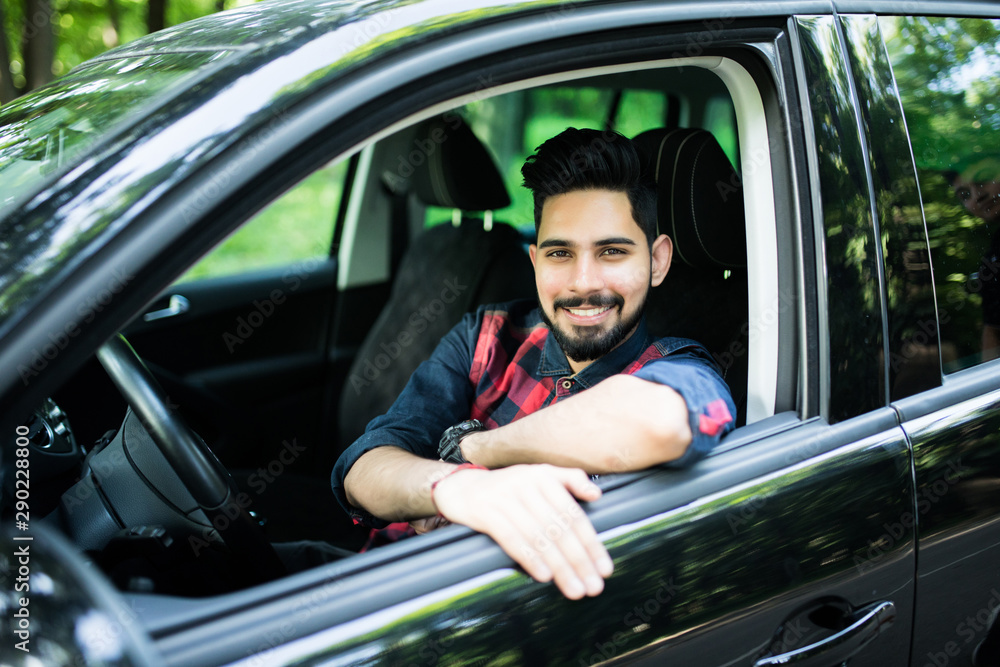 Indian Man Driving Car