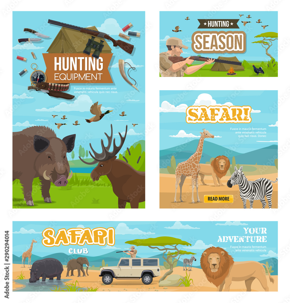 African Safari Animals Hunting