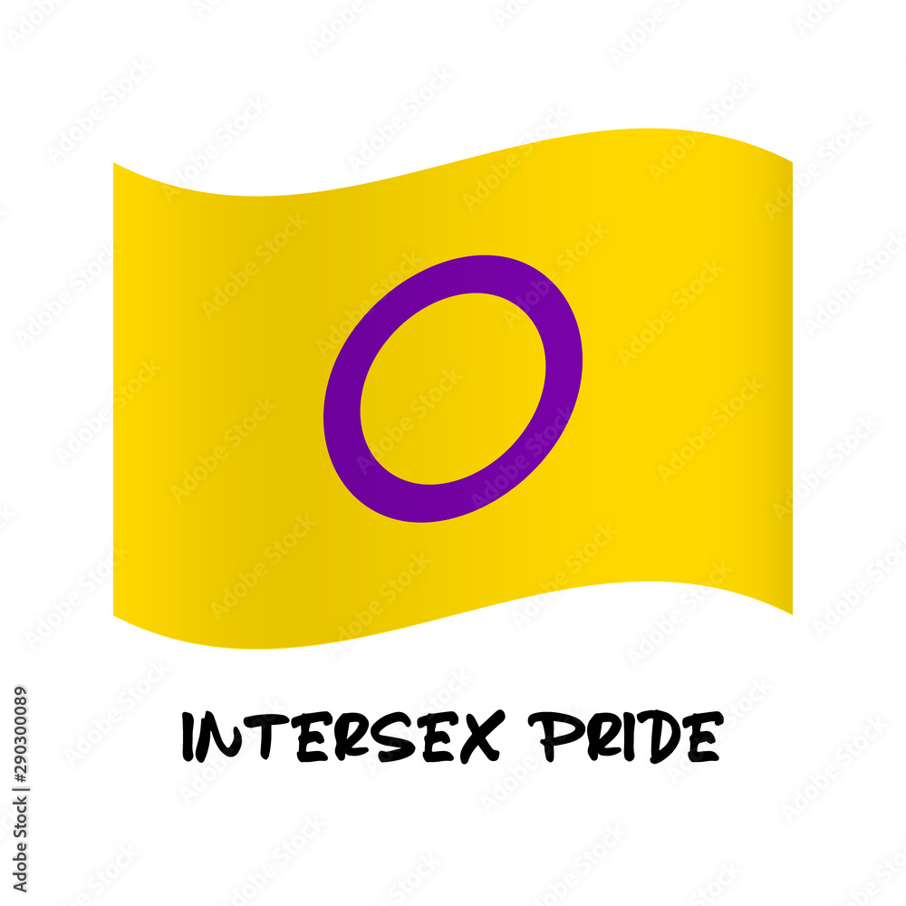 Intersex pride flag background. Equality flag. Symbol of hermaphrodites ...