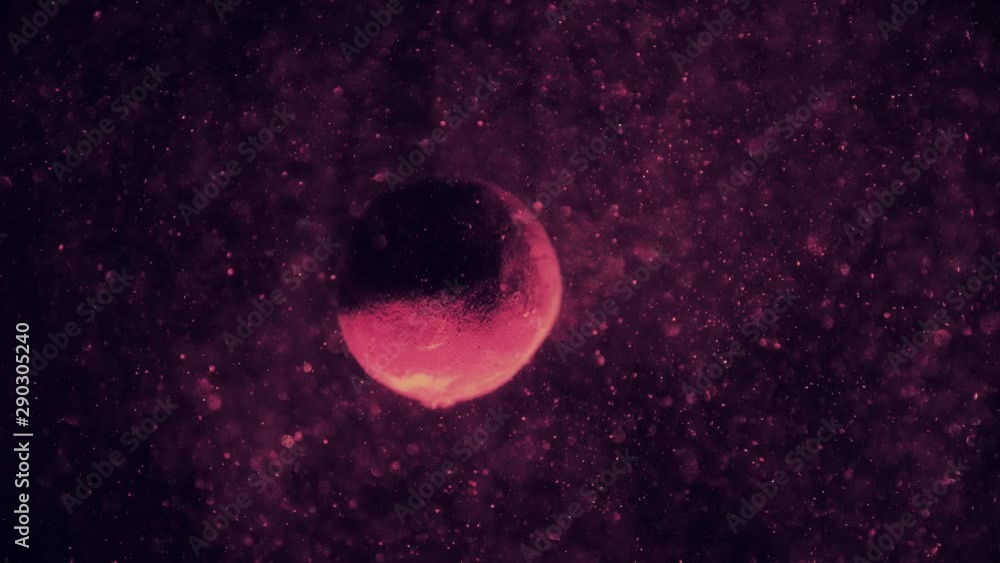 Vidéo Stock Planet in the space, one of its sides is shaded ...